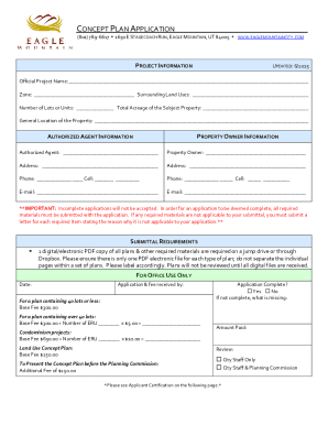 Fillable Online CONCEPT PLAN APPLICATION Fax Email Print - pdfFiller