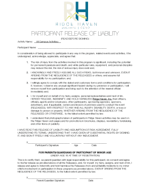 Fillable Online Camp Waiver and Health Information and Consent Form Fax ...