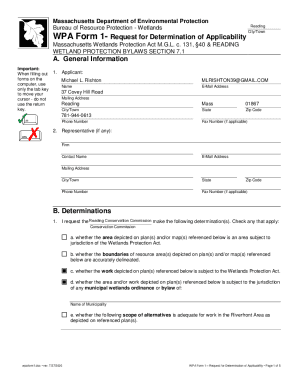 Fillable Online WPA Form 1' Request for Determination of B. ... Fax ...