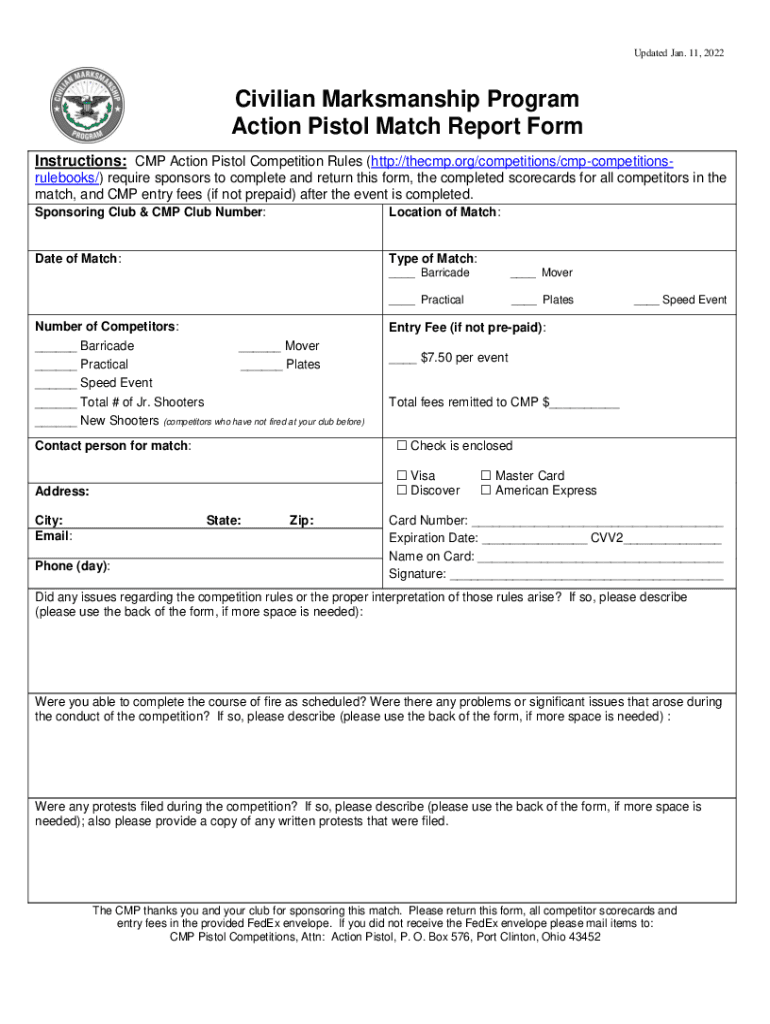 Fillable Online Action-Pistol-Report-Form.pdf Fax Email Print - pdfFiller