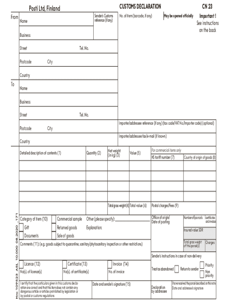 Fillable Online How do I submit a customs declaration - Finnish Customs Fax Email Print - pdfFiller