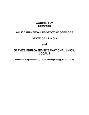 Fillable Online AGREEMENT BETWEEN ALLIED UNIVERSAL PROTECTIVE ... Fax ...