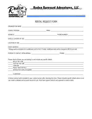 Fillable Online Rental Request Form.docx Fax Email Print - pdfFiller