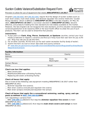 Water Recreation Suction Outlets Variance/Substitution Request - doh wa ...