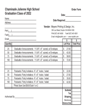 Fillable Online CJ Order Sheet form Fax Email Print - pdfFiller