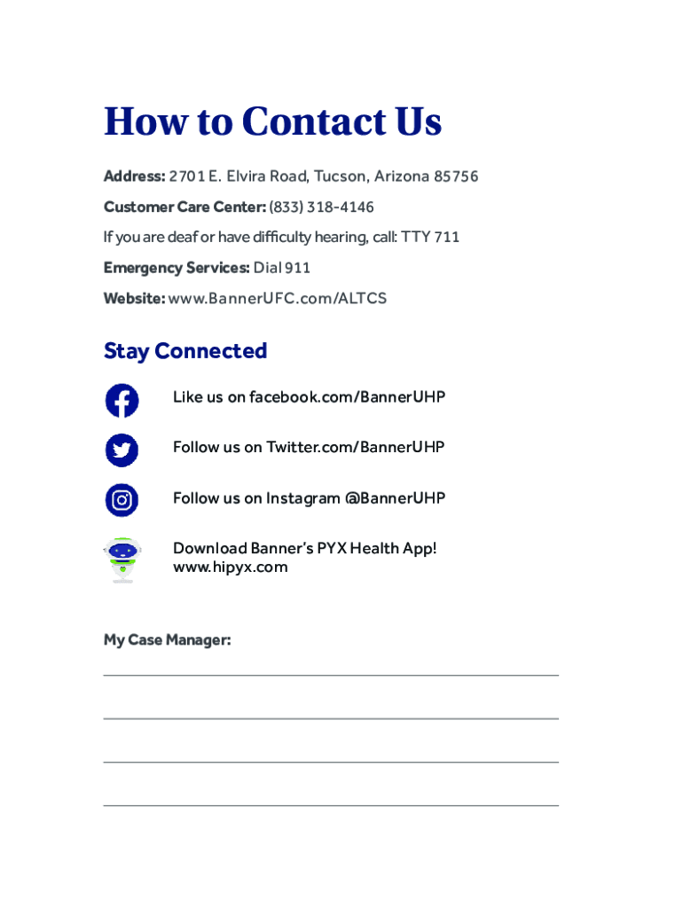 Fillable Online BannerUniversity Family Care/AHCCCS Complete Care Fax Email Print - pdfFiller