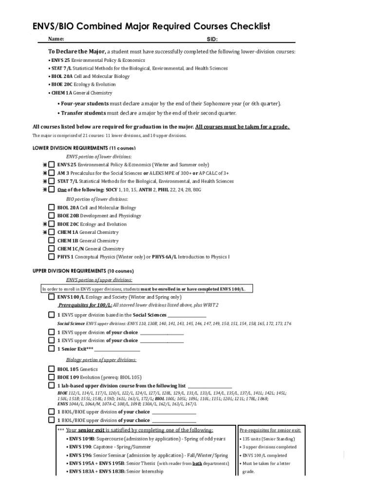 Fillable Online envs ucsc umw mission statement Fax Email Print - pdfFiller