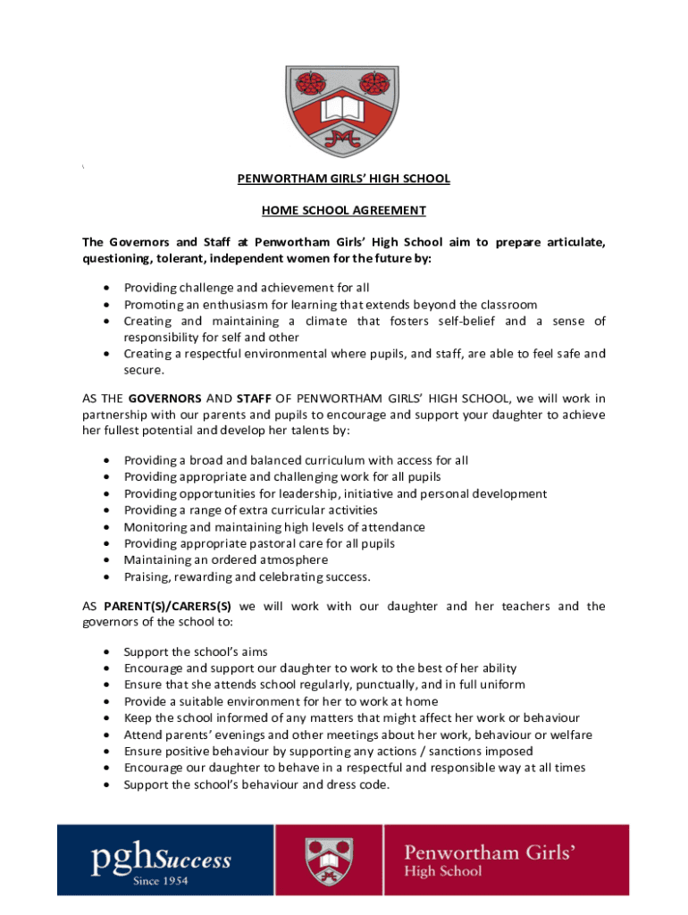 Fillable Online Aims and Objectives - Penwortham Girls' High School Fax ...