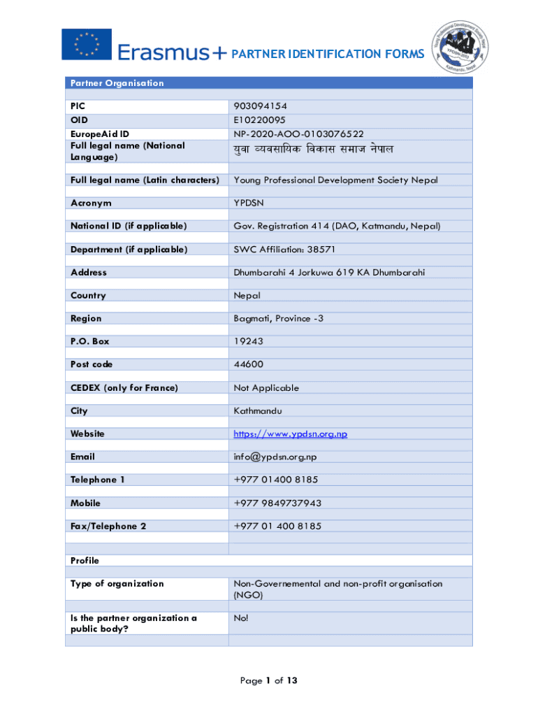 Fillable Online Partner- identification- form.doc Fax Email Print ...