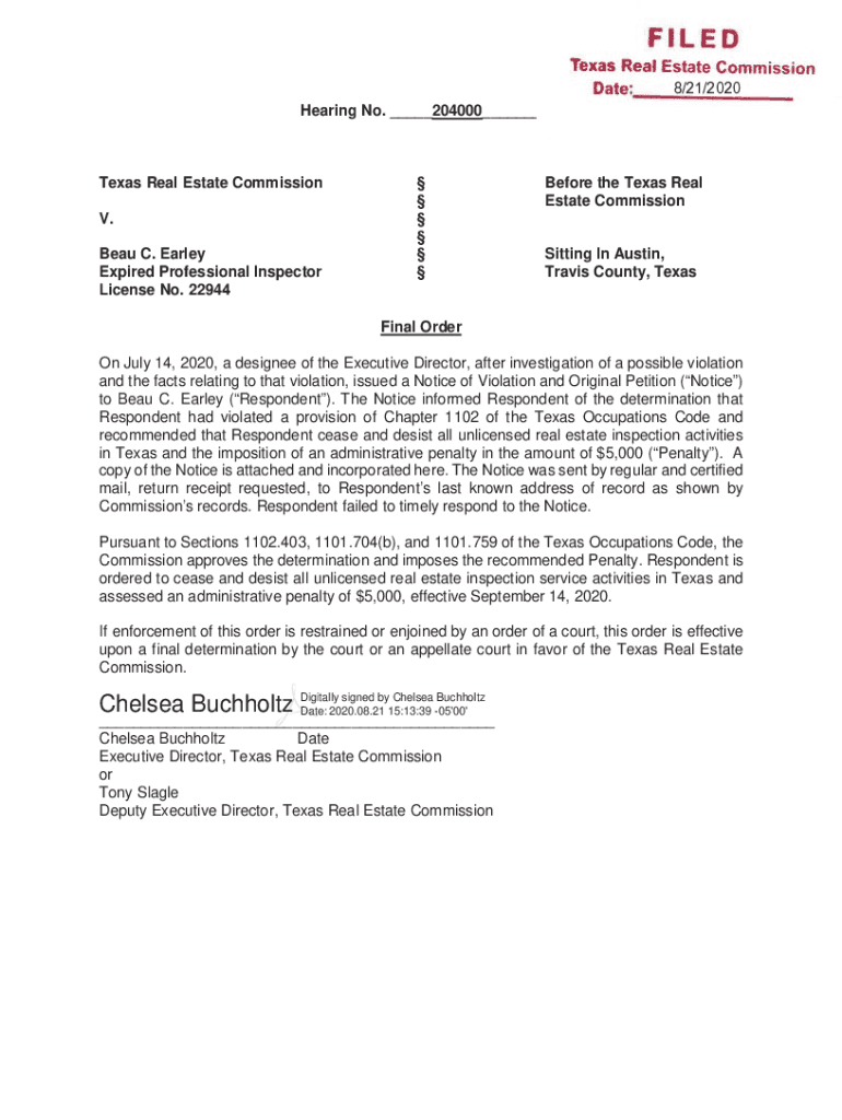 Fillable Online Property Inspection Report - TREC - Texas.gov Fax Email ...