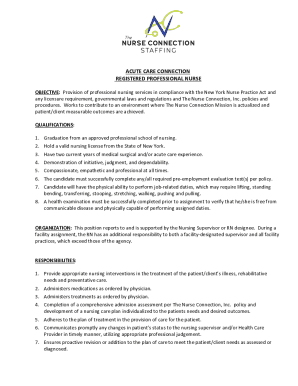 Fillable Online New York State Nursing Acute Care Connection Fax Email ...