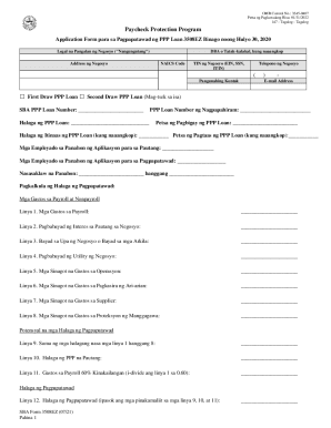 Fillable Online Application Form para sa Pagpapatawad ng PPP Loan ...