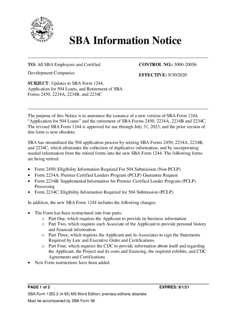 Fillable Online Form 1244 updates to conform to Economic Aid Act and ...