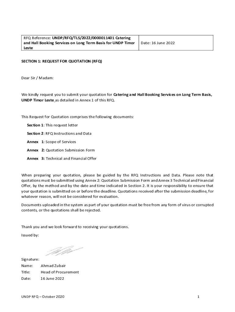 Fillable Online procurement-notices undp and Hall Booking Services on ...