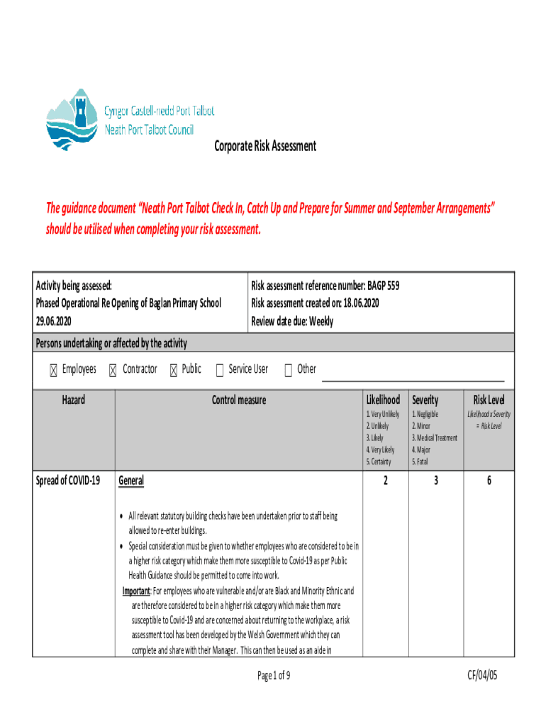 Fillable Online Risk-assessment-for-schools-returning-COVID ... - cloudfront.net Fax Email Print ...