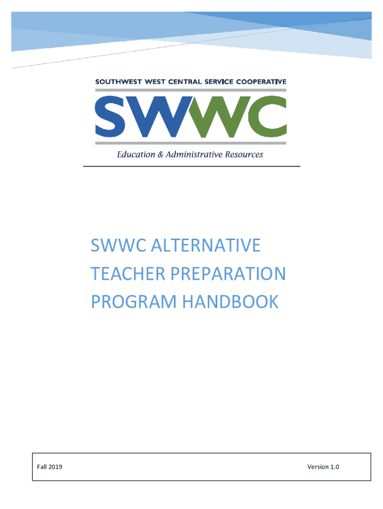 Fillable Online SWWC Alternative teacher preparation program handbook Fax Email Print - pdfFiller