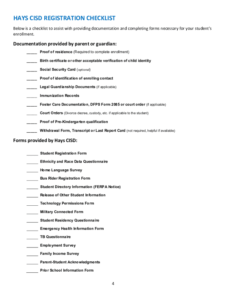 Fillable Online Requirements for New Student Registration Fax Email Print - pdfFiller
