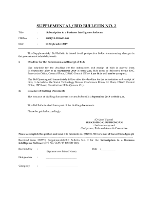 Fillable Online Electronic Bid Bulletin Board - Financial Affairs Fax ...