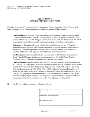 Fillable Online ATTACHMENT 4 GENERAL CERTIFICATIONS FORM ... Fax Email ...