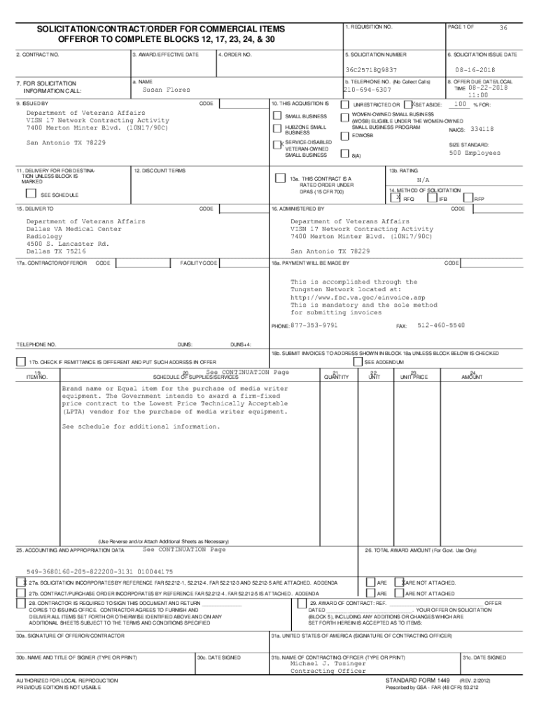 Fillable Online VISN 17 Network Contracting Activity Fax Email Print ...