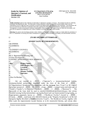 Section 232 HUD Attorney Closing Punchlist Doc Template | pdfFiller