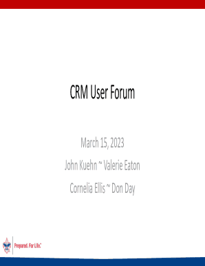 Fillable Online CRM User Forum Fax Email Print - pdfFiller