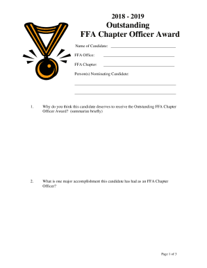 Fillable Online state ffa officer candidate checklist Fax Email Print ...