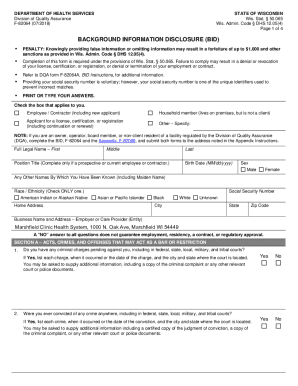 Fillable Online WI BID.docx - DEPARTMENT OF HEALTH SERVICES ... Fax ...
