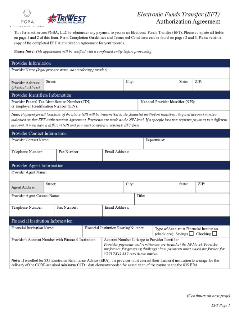 Fillable Online EFT or a bank wireFund transfers, fees, and eligibility ...