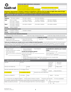 Fillable Online Grupo Pequeo Solicitud de Inscripcin y Cambio ...