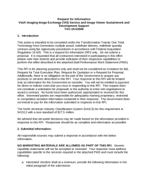 VA Request For Ination for a Web and Mobile Imaging ... Doc Template ...