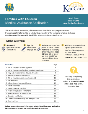 Fillable Online Medical Assistance Application for the Elderly and ...