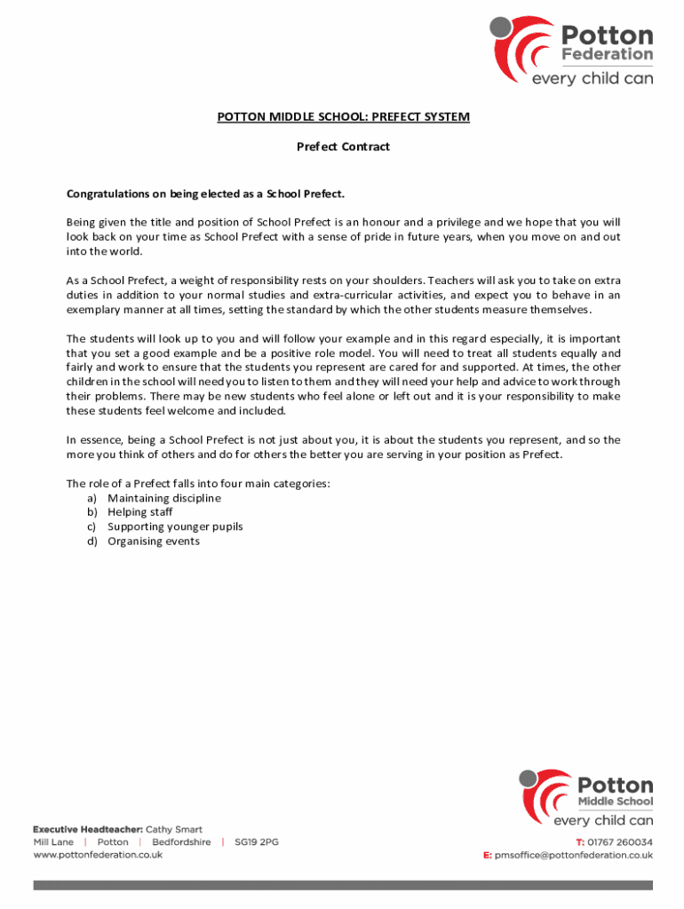 Fillable Online What is a School Prefect and What Do They Do? Fax Email ...