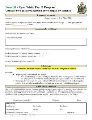 Fillable Online Ryan White Part B - Prevention, Treatment, and Care ...