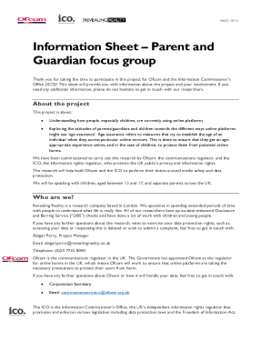 Fillable Online Focus group - all information sheet and consent forms ...
