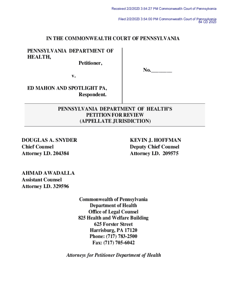 Fillable Online Received 2/2/2023 3:54:27 PM Commonwealth Court of ...