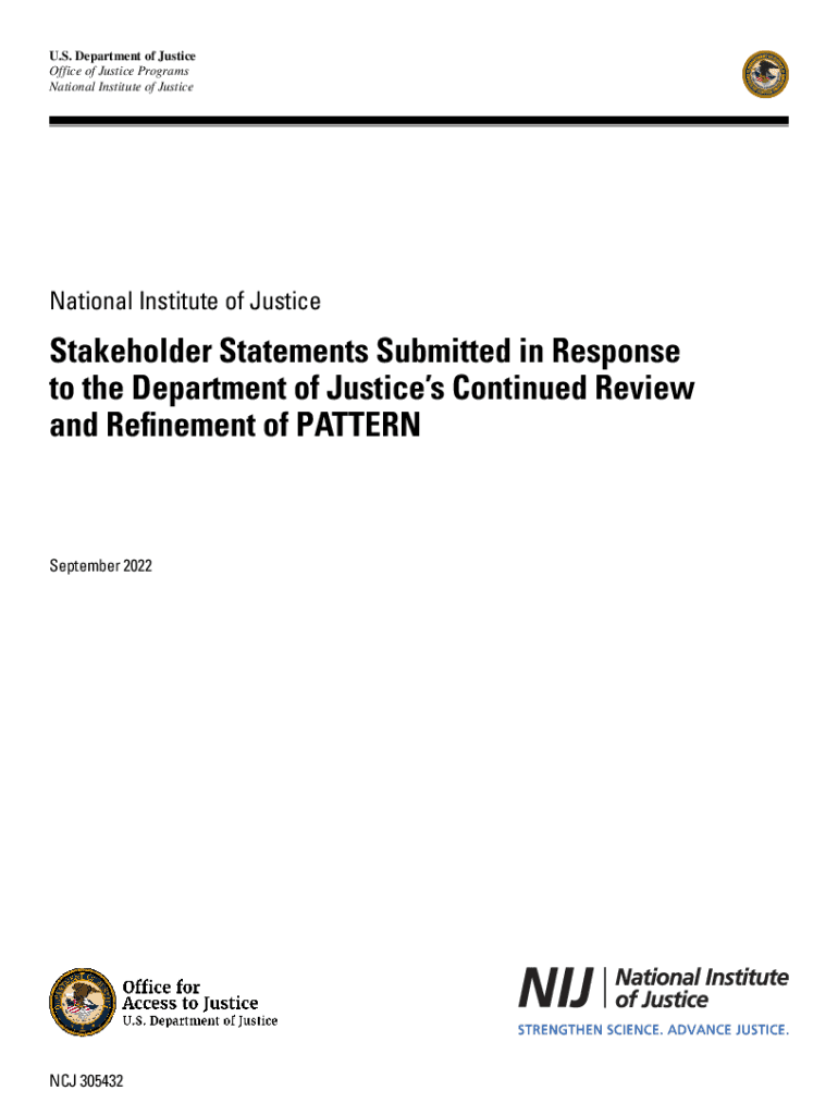 Fillable Online Stakeholder Statements Submitted in Response to the ...