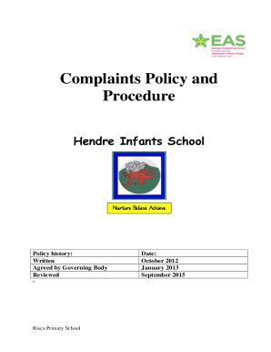 Fillable Online Complaints Policy and Procedure - cloudfront.net Fax Email Print - pdfFiller