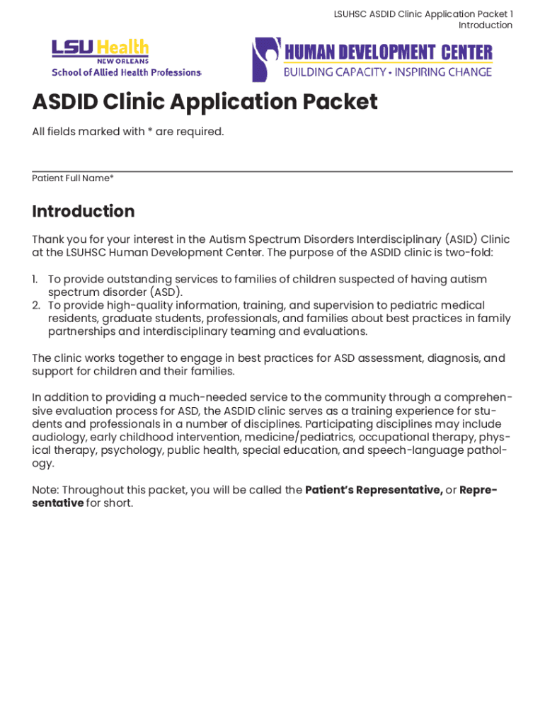 Fillable Online Autism Evaluation Intake Form Fax Email Print - pdfFiller