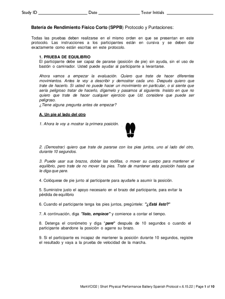 Completable En línea 2.1 VIDEO DEL TEST DE GURALNIK O SHORT PHYSICAL ...