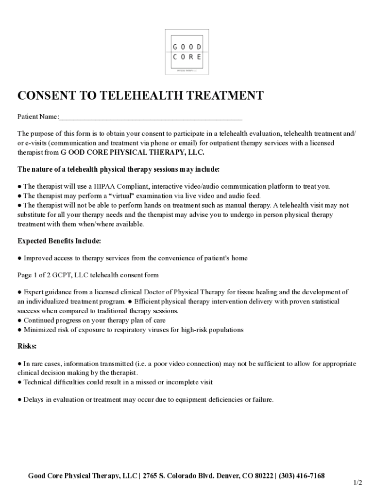 Fillable Online Telehealth Intake Form Fax Email Print - pdfFiller