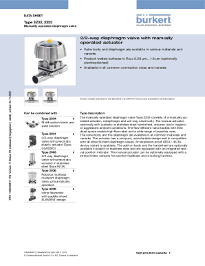 Fillable Online Type 3233 data sheet2/2-way diaphragm valve with ...