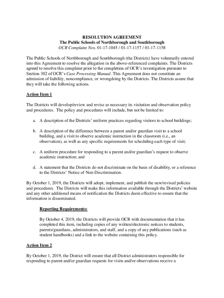 Fillable Online www2 ed The Public Schools of Northborough and Southborough (PDF). RESOLUTION ...