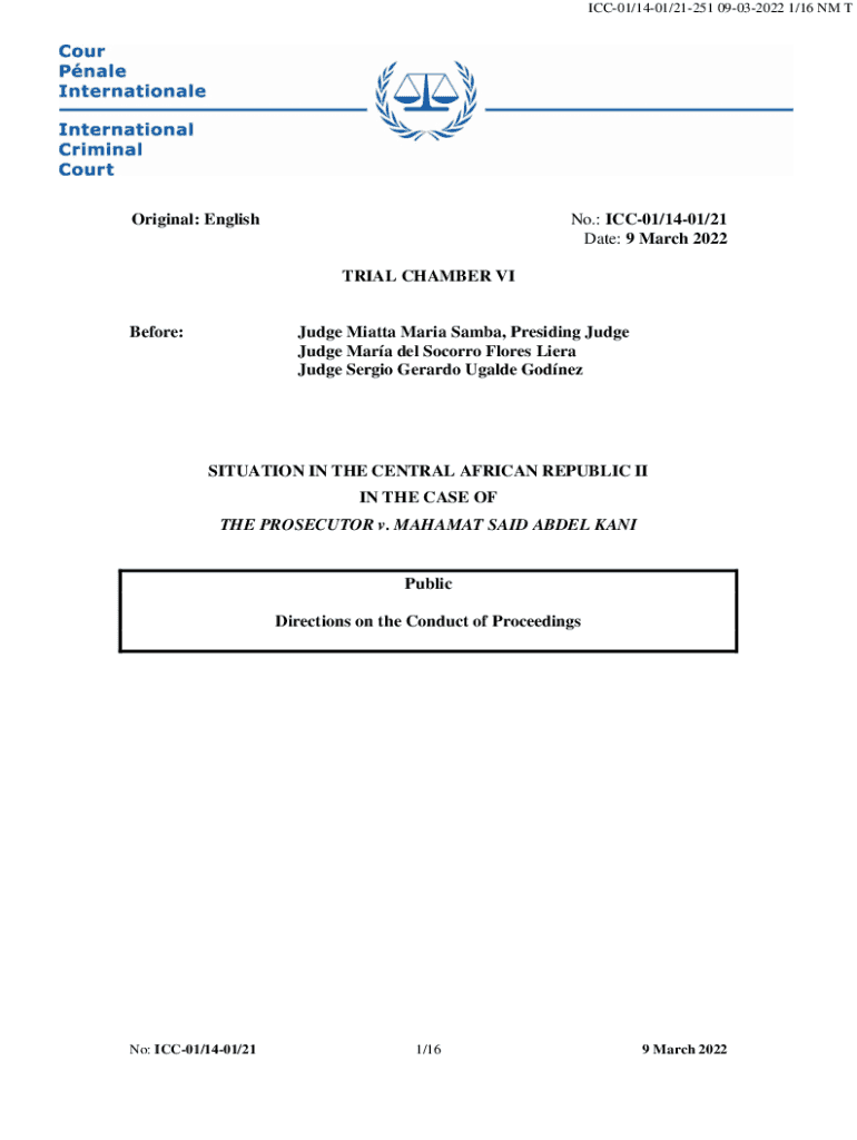 Fillable Online Judge Miatta Maria Samba, Presiding Judge Fax Email ...
