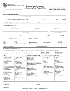 Fillable Online Communicable Diseases Laboratory Test Requisition Fax ...
