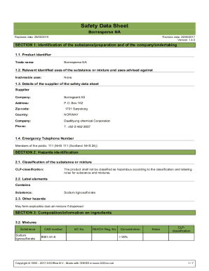 Fillable Online Safety Data Sheet - BORRESPERSE NA-RD- 46% LIQUID Fax ...