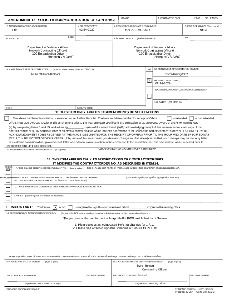 B.6 Perance Work Statement (PWS) - VA Vendor Portal Doc Template ...