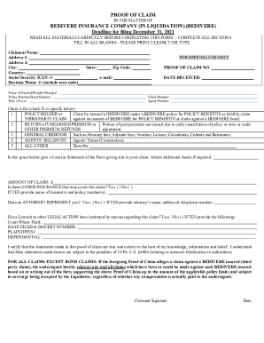 Fillable Online Notice of Liquidation & Proof of Claim Process Fax ...