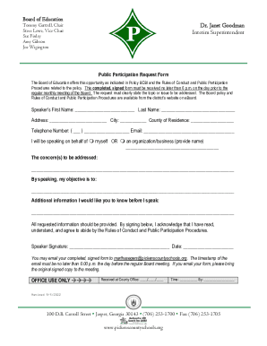 Fillable Online public-participation-request-form- ... Fax Email Print ...