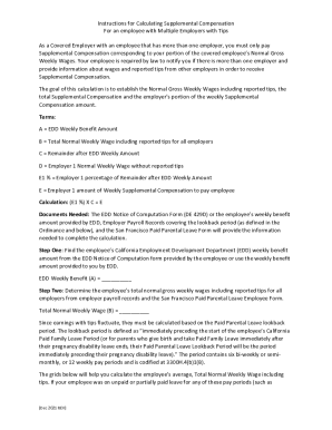 Fillable Online Single Employer With Tips Calculation Instructions for ...